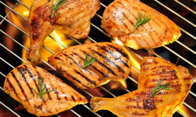 Muslos de pollo a la parrilla